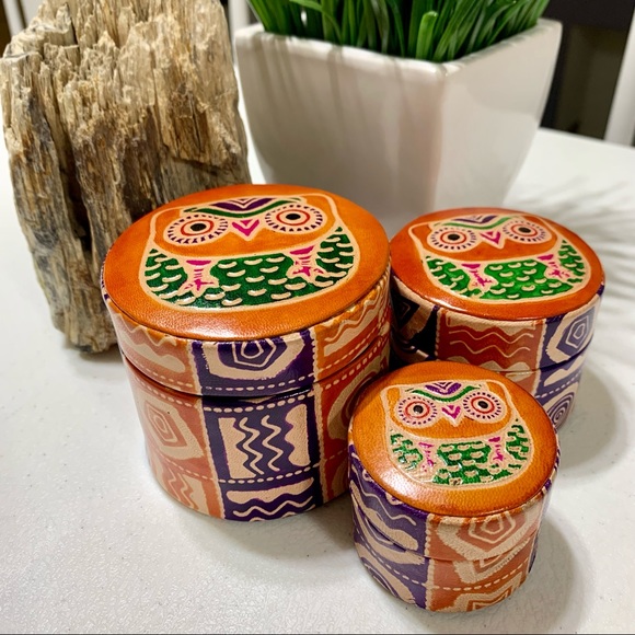 Accents | New Mini Handmade Leather Nesting Boxes | Poshmark